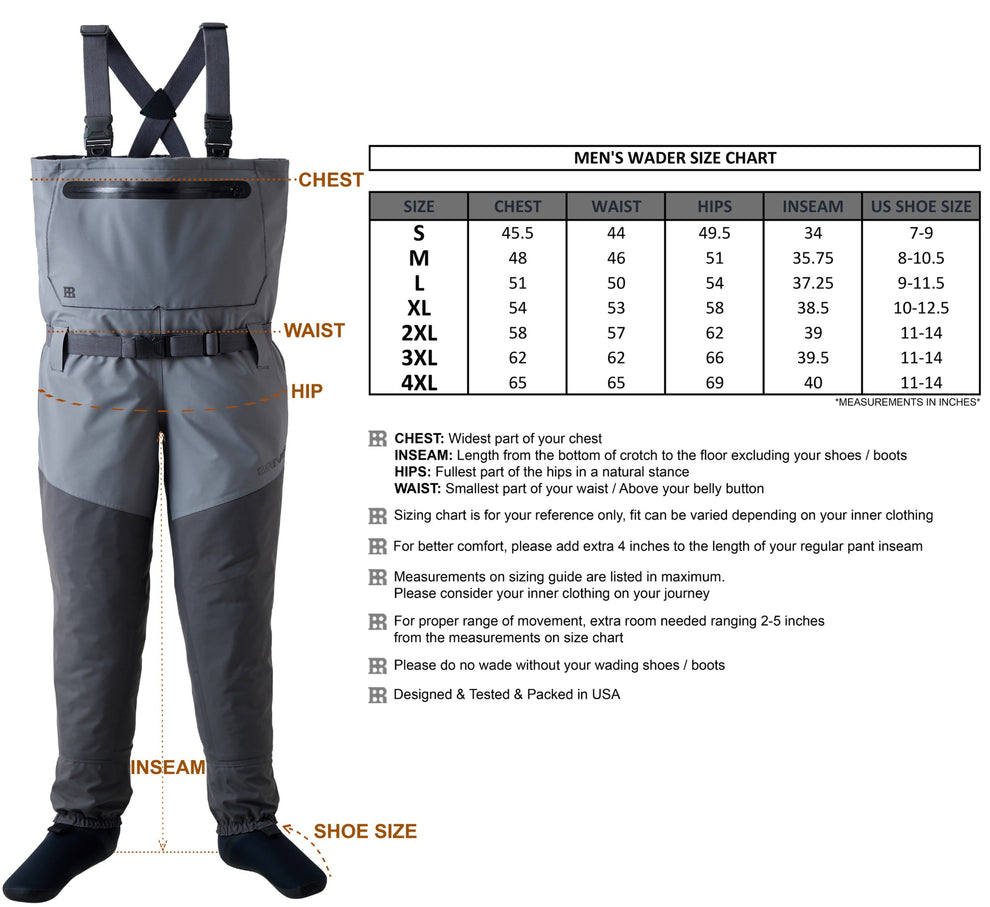 BRIVER Chest Wader – Breathable, Waterproof Fishing Gear – Briver
